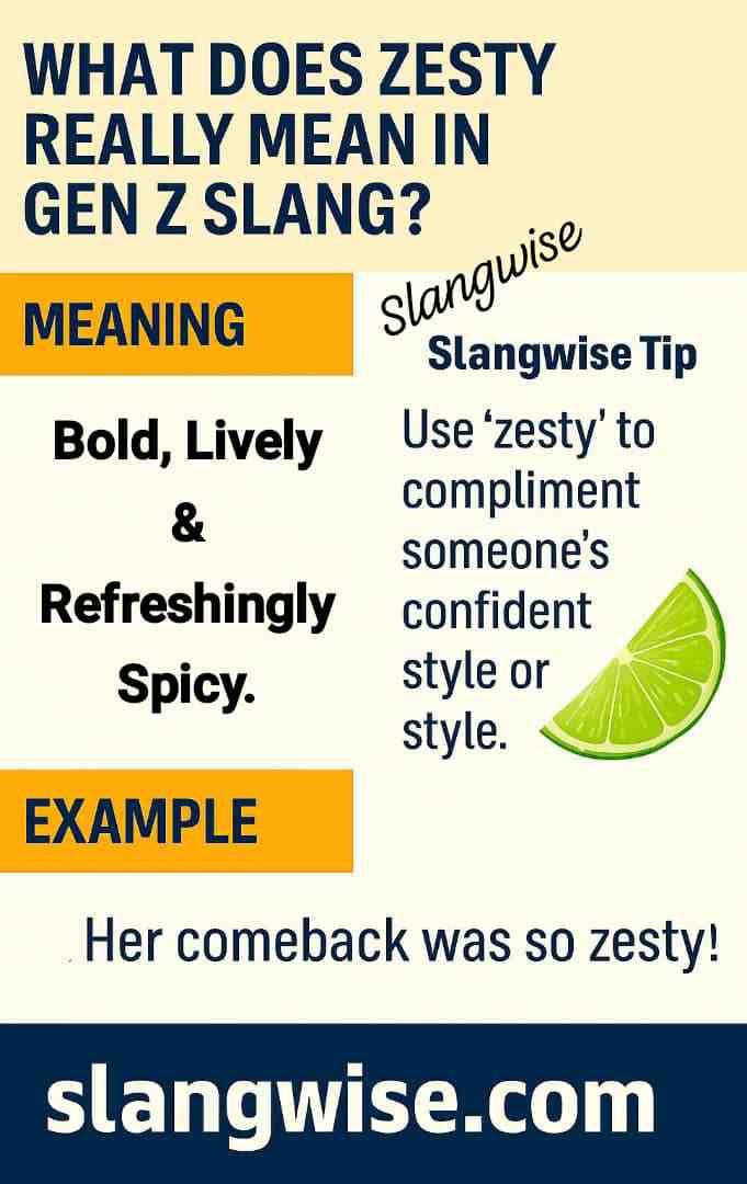 What Does Zesty Really Mean in Gen Z Slang? You might be surprised