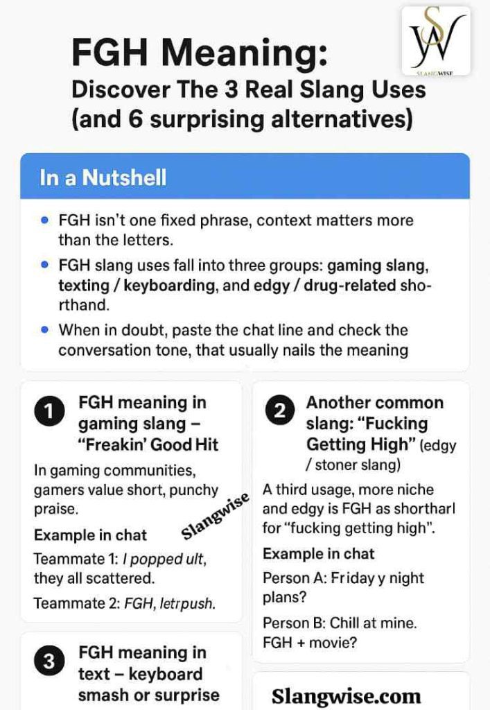 FGH Meaning: Discover The 3 Real Slang Uses (and 6 surprising alternatives)