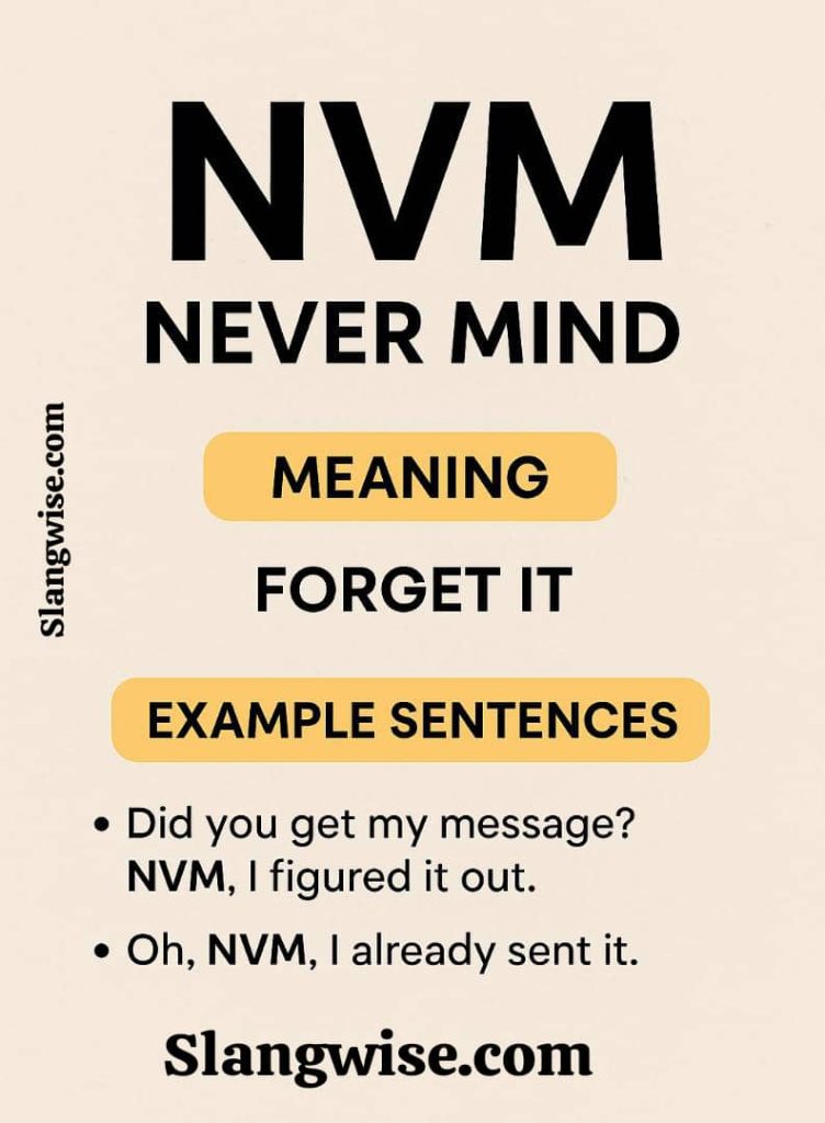 NVM Meaning in Text — A Brief Overview