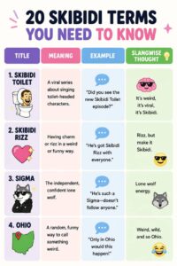 20 Skibidi Slang Terms Explained: From Skibidi Toilet to Skibidi Rizz